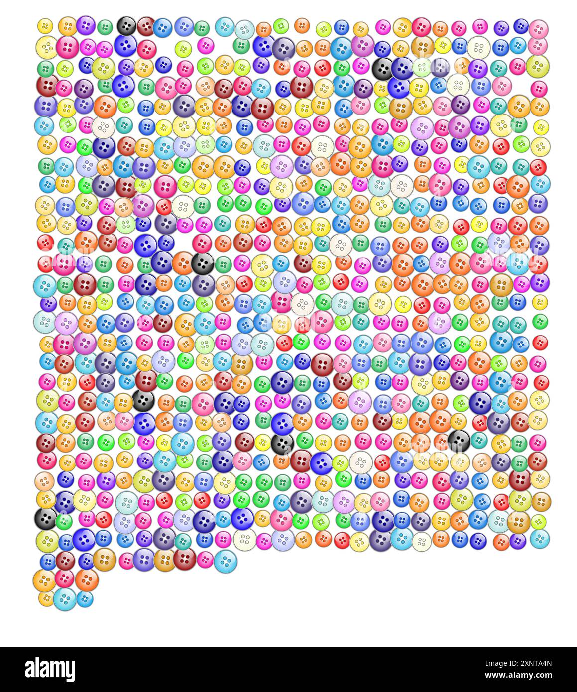 Symbol Map of the State New Mexico (United States of America) showing ...