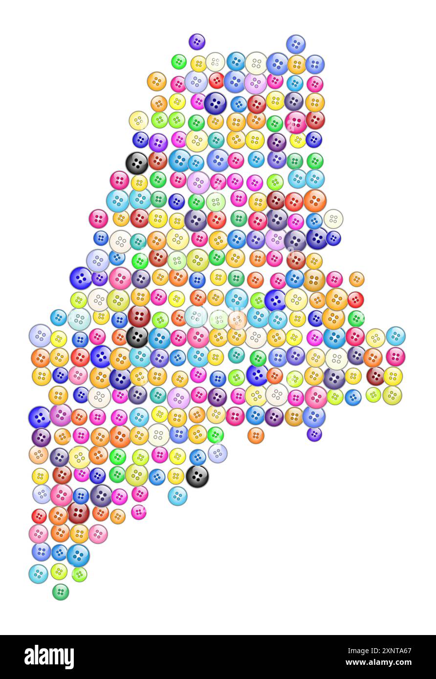 Symbol Map of the State Maine (United States of America) showing the ...