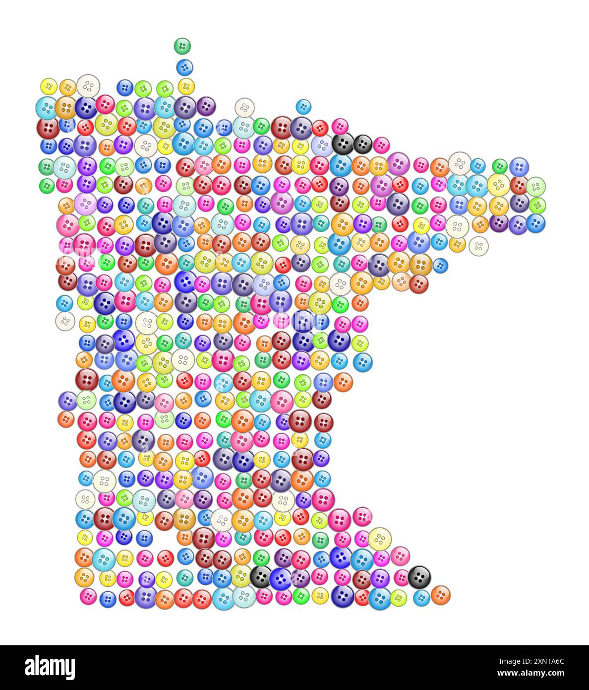 Symbol Map of the State Minnesota (United States of America) showing ...