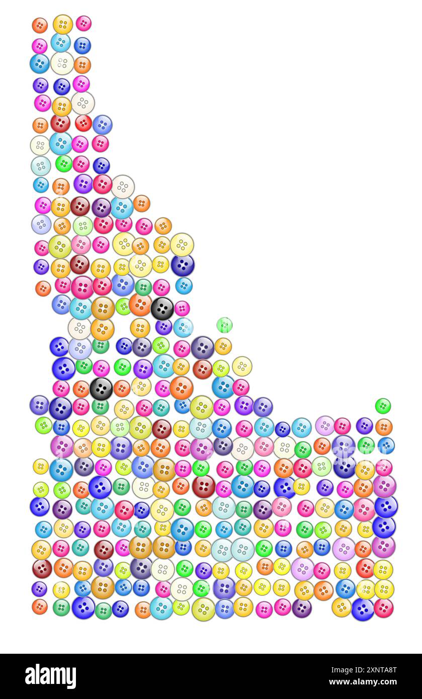Symbol Map of the State Idaho (United States of America) showing the ...