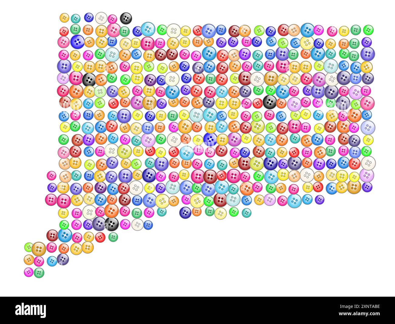 Symbol Map of the State Connecticut (United States of America) showing ...