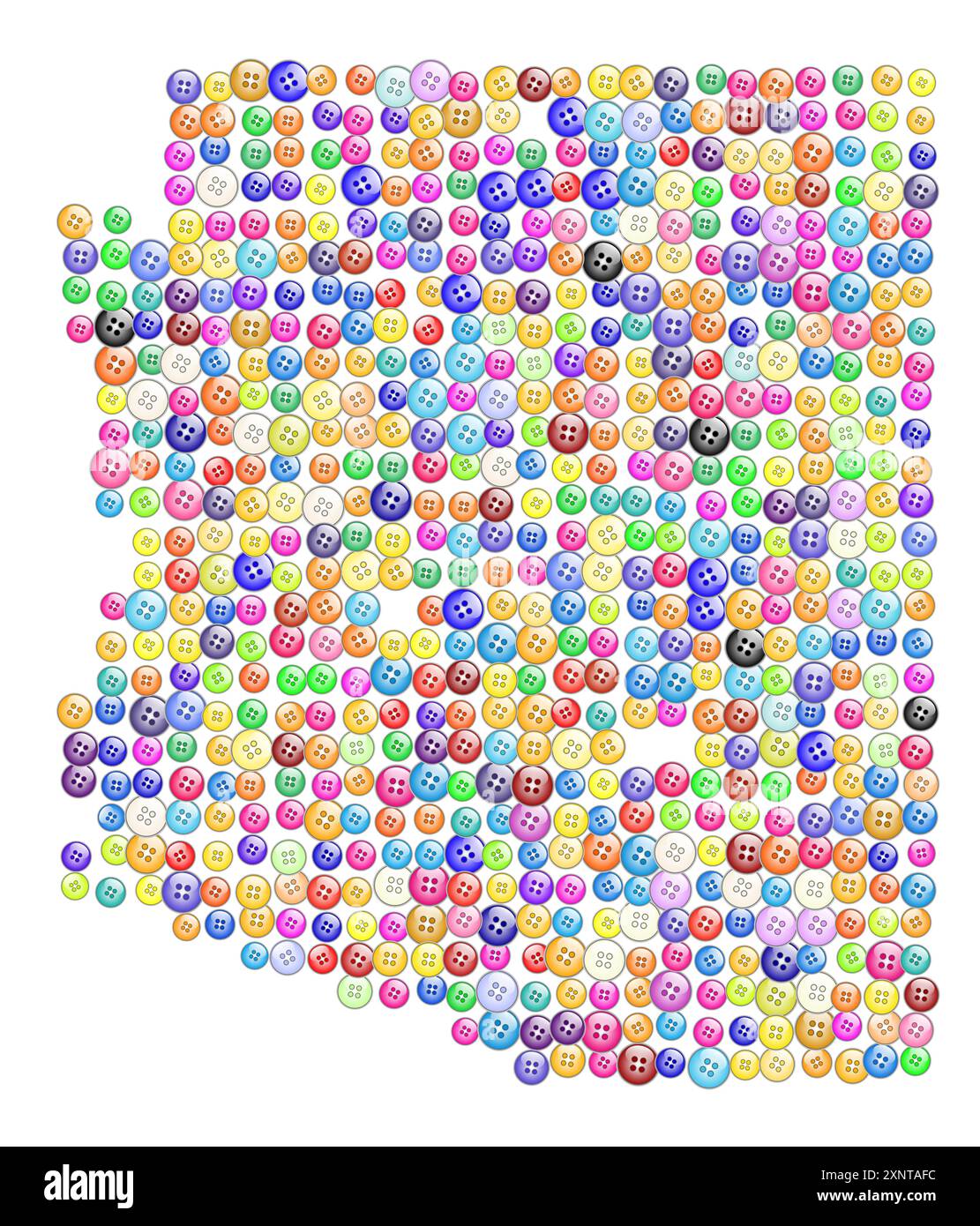 Symbol Map of the State Arizona (United States of America) showing the ...