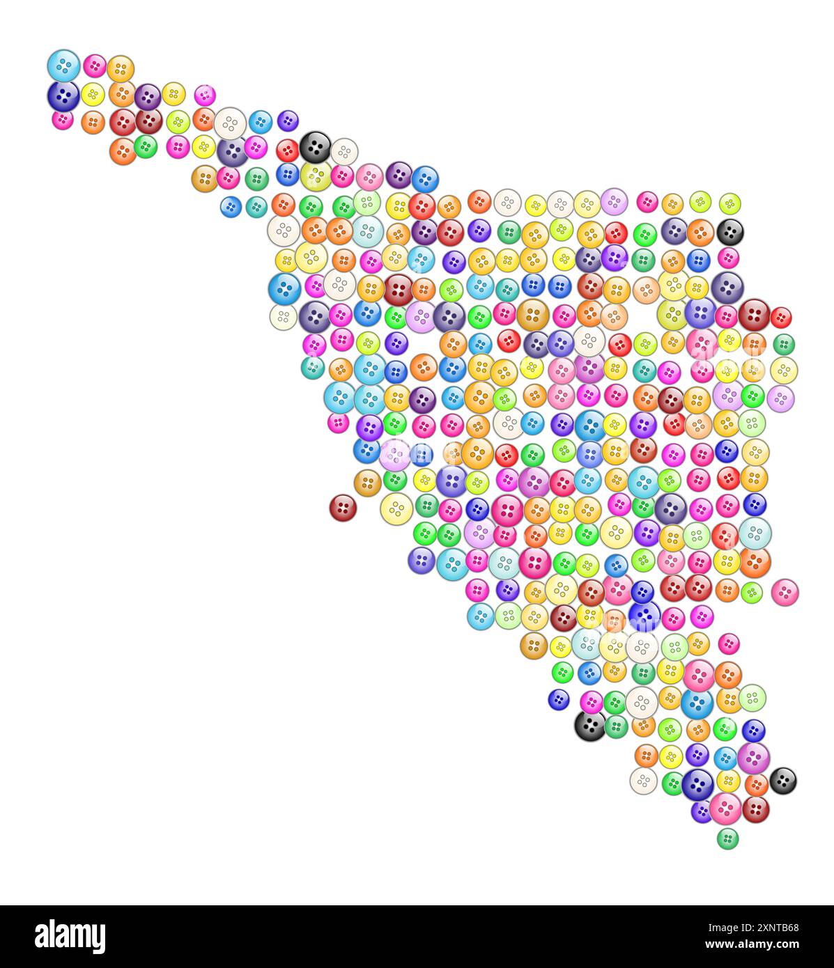 Symbol Map of the State Sonora (Mexico) showing the territory with a ...