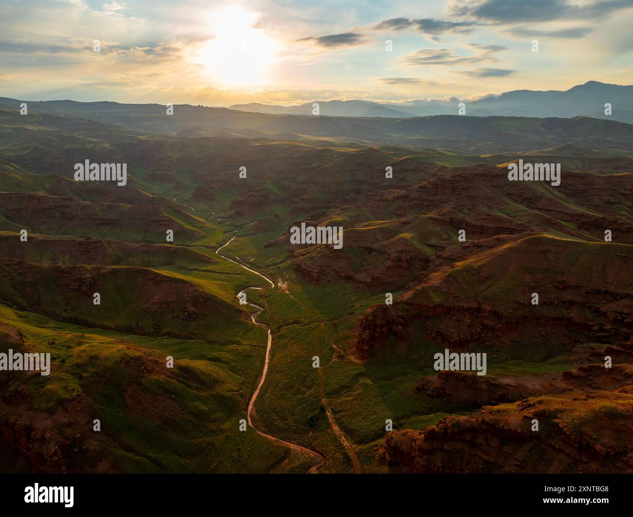 Red fairy chimneys shaped like formations that are millions of years ...