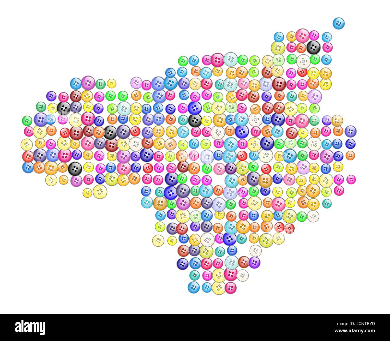 Symbol Map of the Prefecture Tokushima (Japan) showing the territory ...