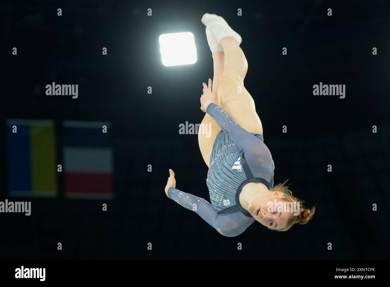 Isabelle Songhurst of Britain competes during the women's trampoline ...