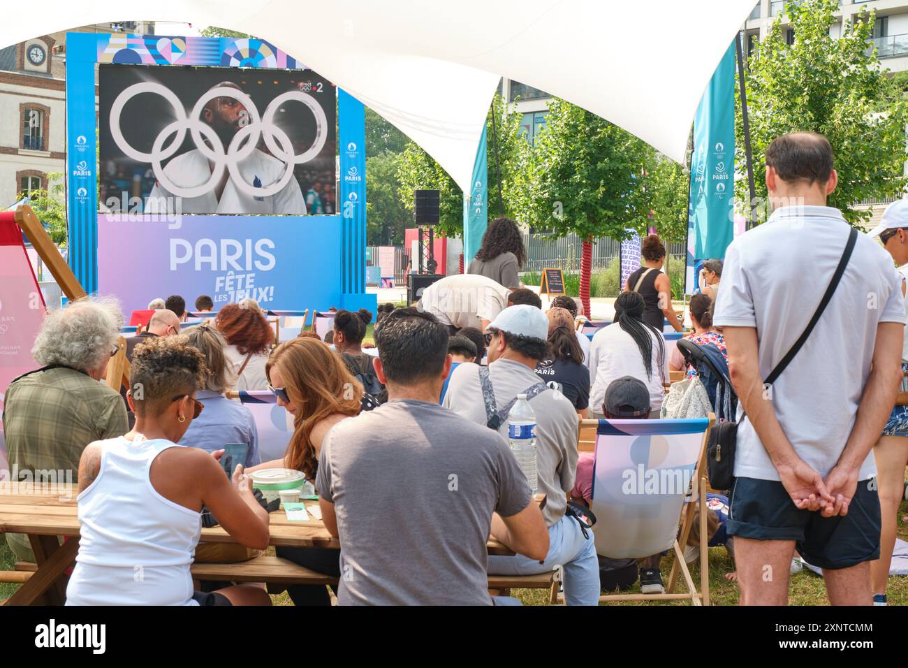 Paris 2024 Olympics fan zone in Park Clichy Batignolles Martin Luther ...