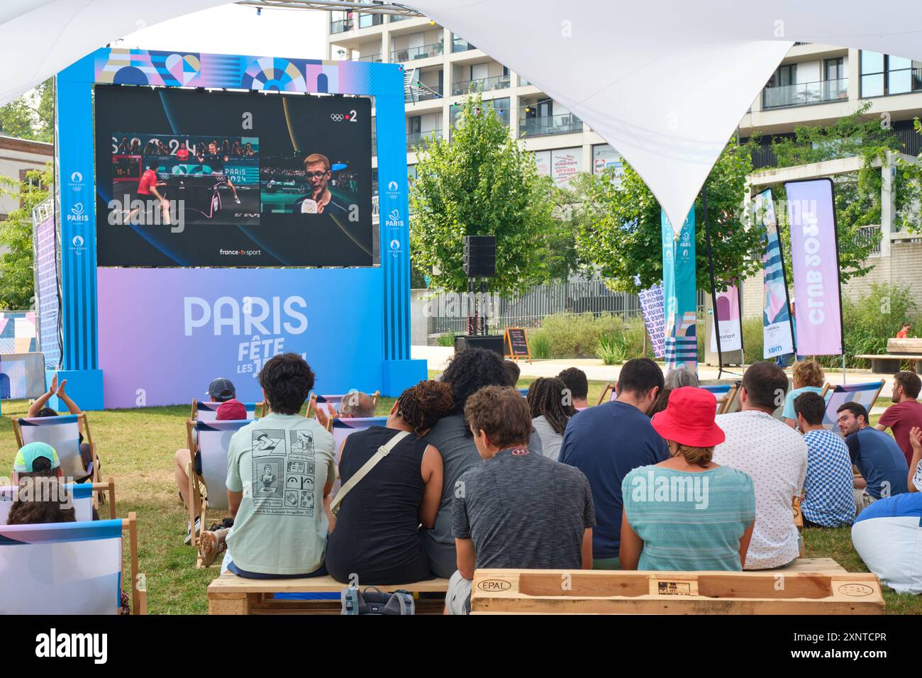 Paris 2024 Olympics fan zone in Park Clichy Batignolles Martin Luther ...