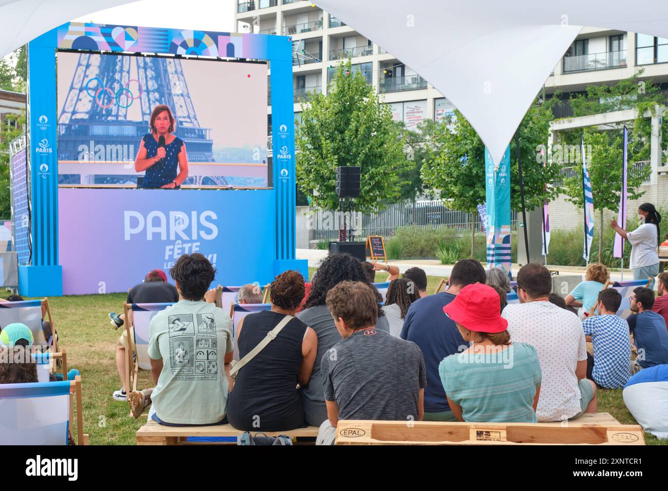 Paris 2024 Olympics fan zone in Park Clichy Batignolles Martin Luther ...