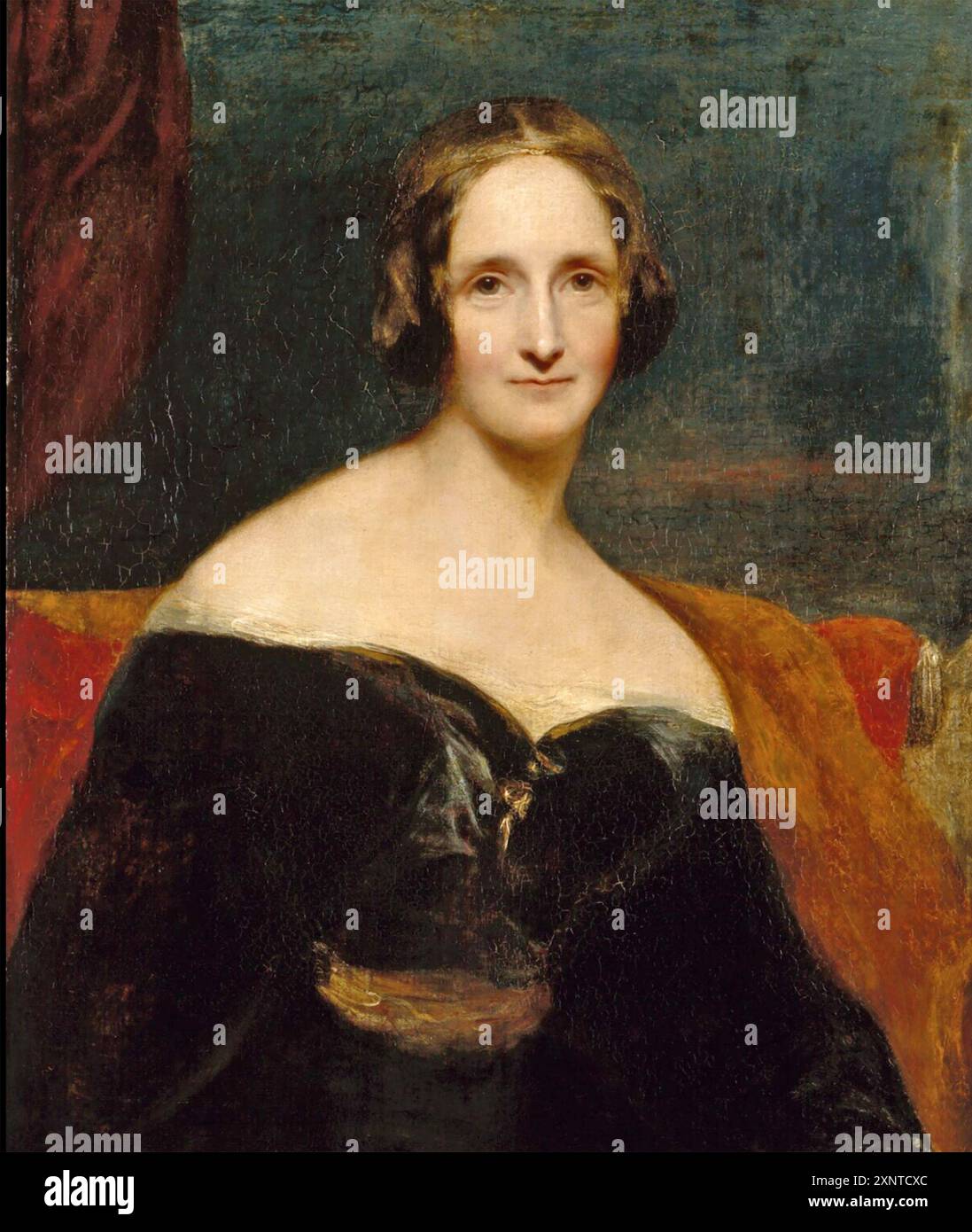 MARY SHELLEY (1797-1851) English novelist in the 1840 portrait by ...
