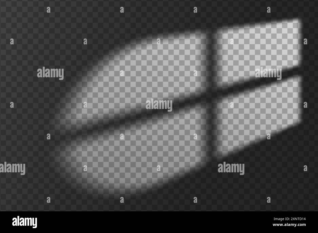 Light effect shadow overlay from arched window isolated transparent ...