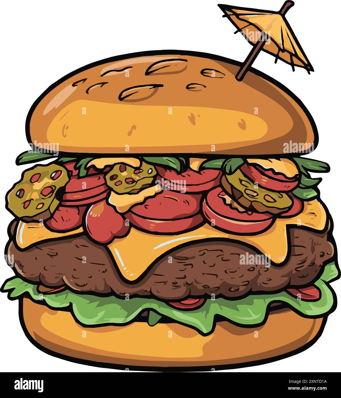 Clip Art Chicken Burger