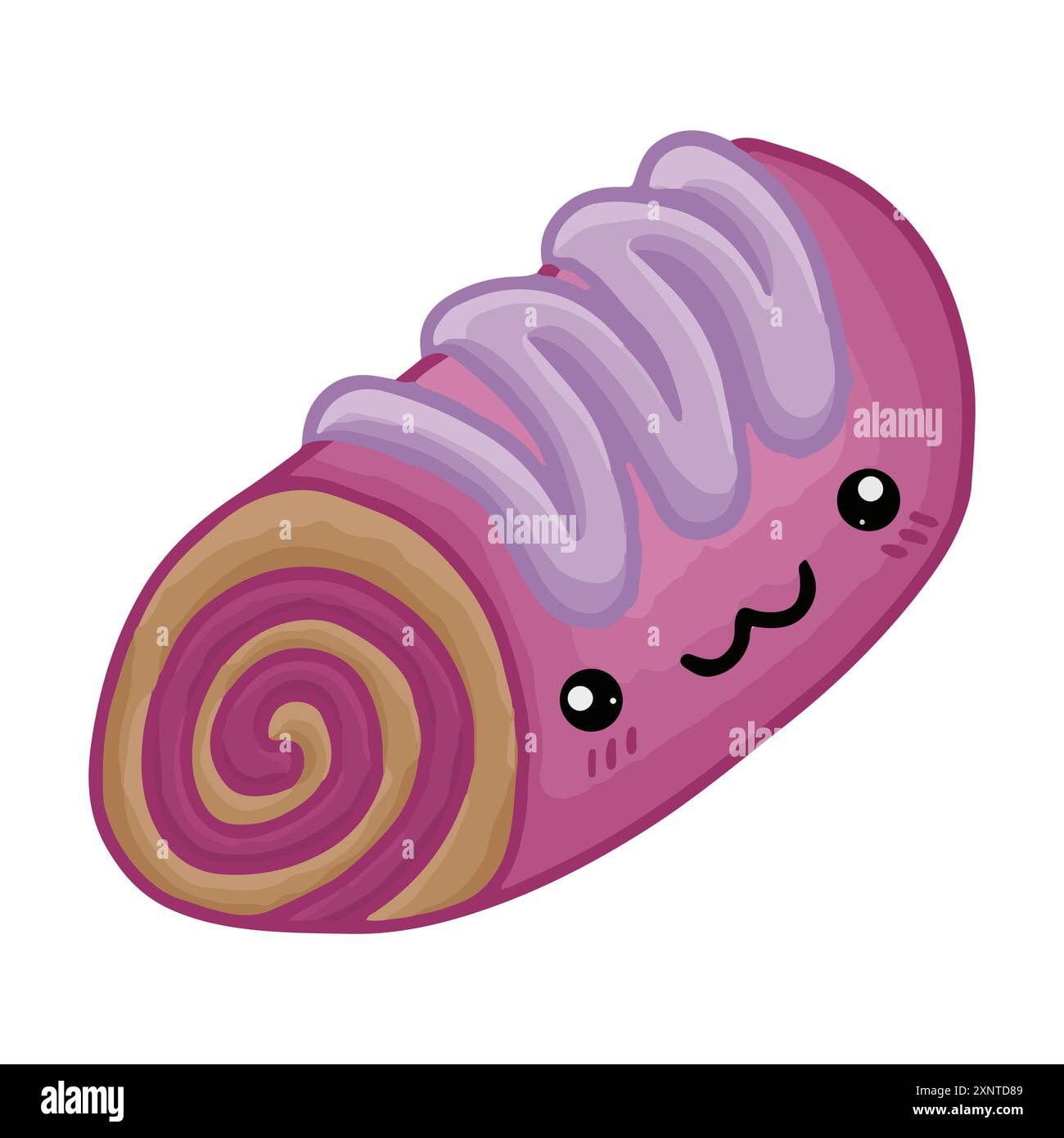 Cute purple roll cake Stock Vector Image & Art - Alamy