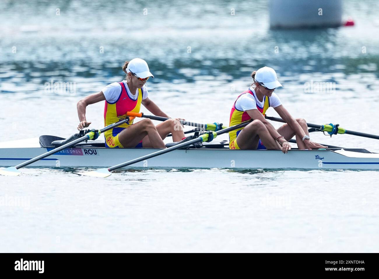 Gianina Elena van Groningen and Ionela Livia Cozmiuc of Romania compete ...