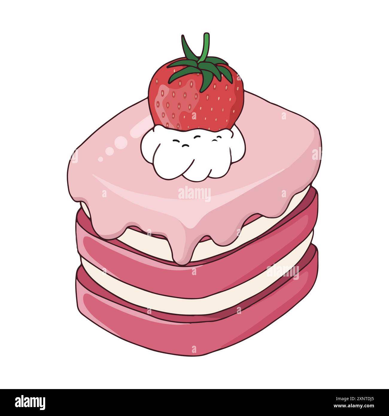 Strawberry shortcake clipart Stock Vector Images - Alamy