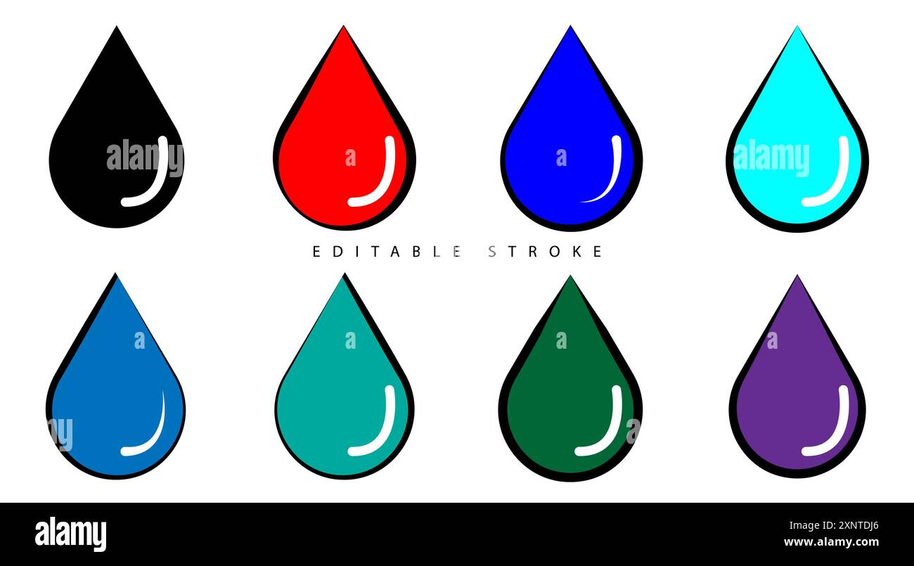 Liquid drop icon, Water drop icon illustration Stock Vector Image & Art ...