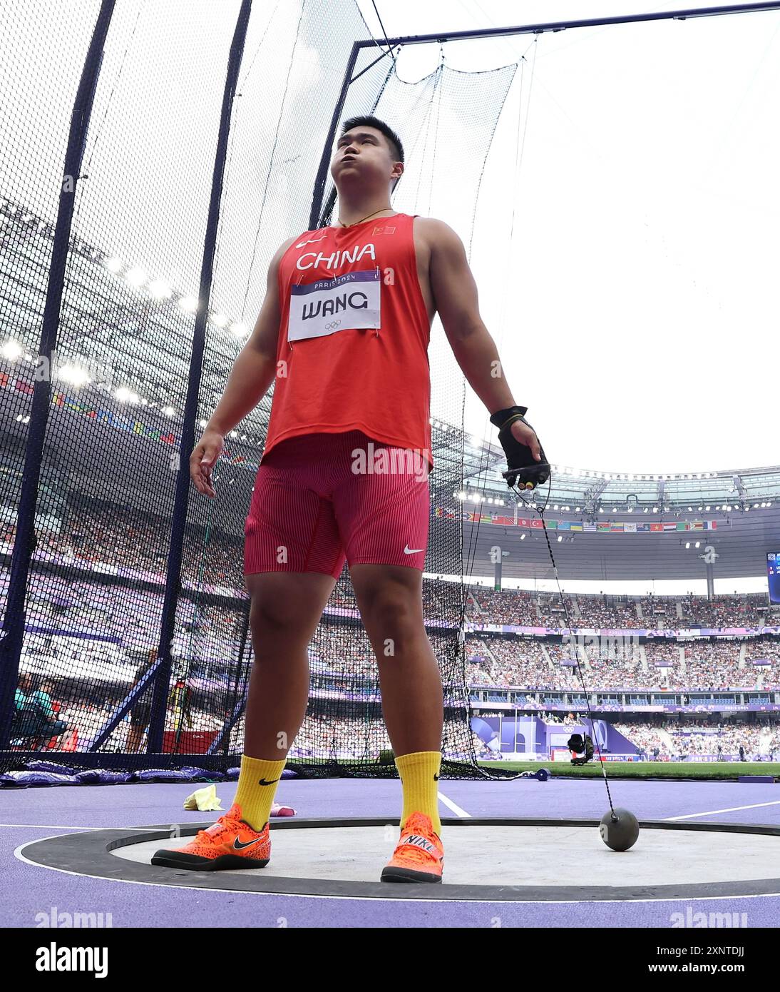 Paris, France. 2nd Aug, 2024. Wang Qi of China competes during the men ...