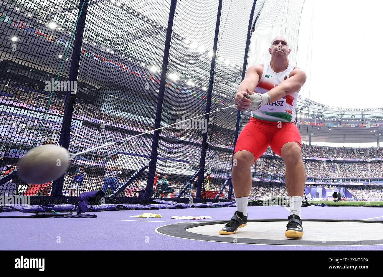 Paris, France. 2nd Aug, 2024. Bence Halasz of Hungary competes during ...