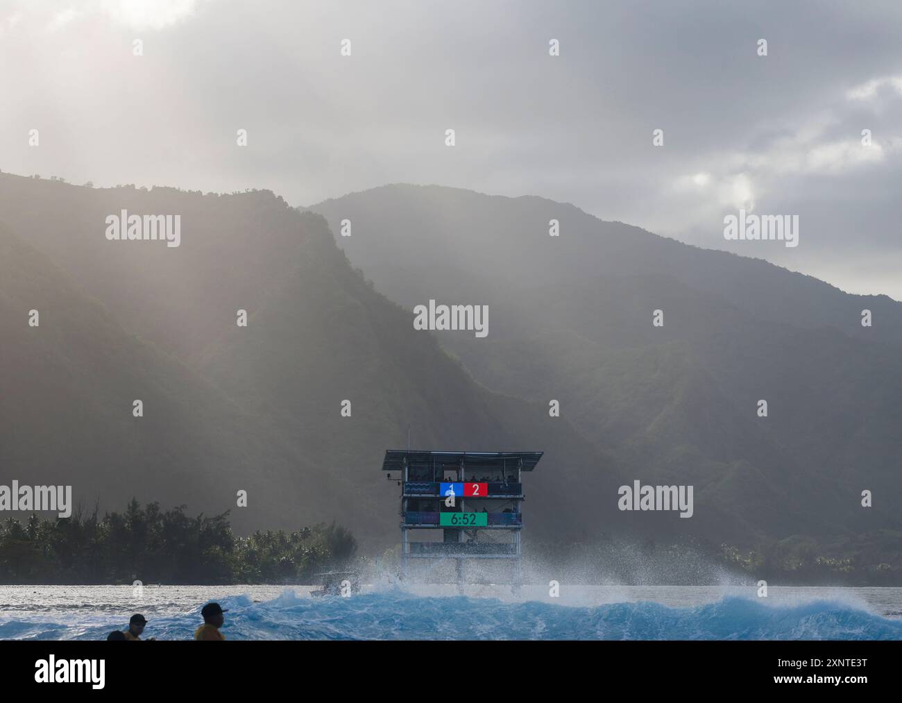Tahiti. 1st Aug, 2024. This photo taken on Aug. 1, 2024 shows a view of ...