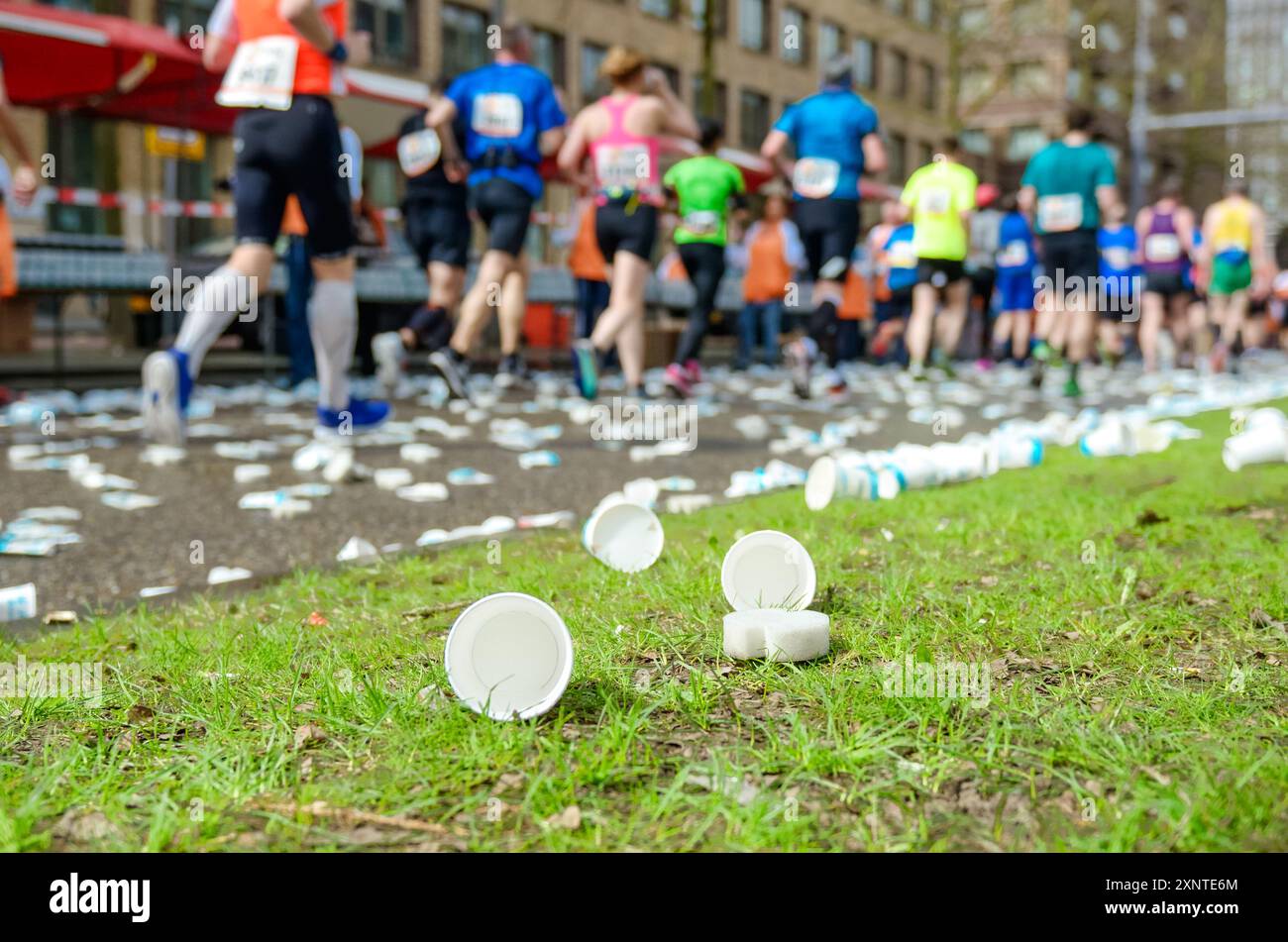 Plastic cups marathon race hi-res stock photography and images - Alamy