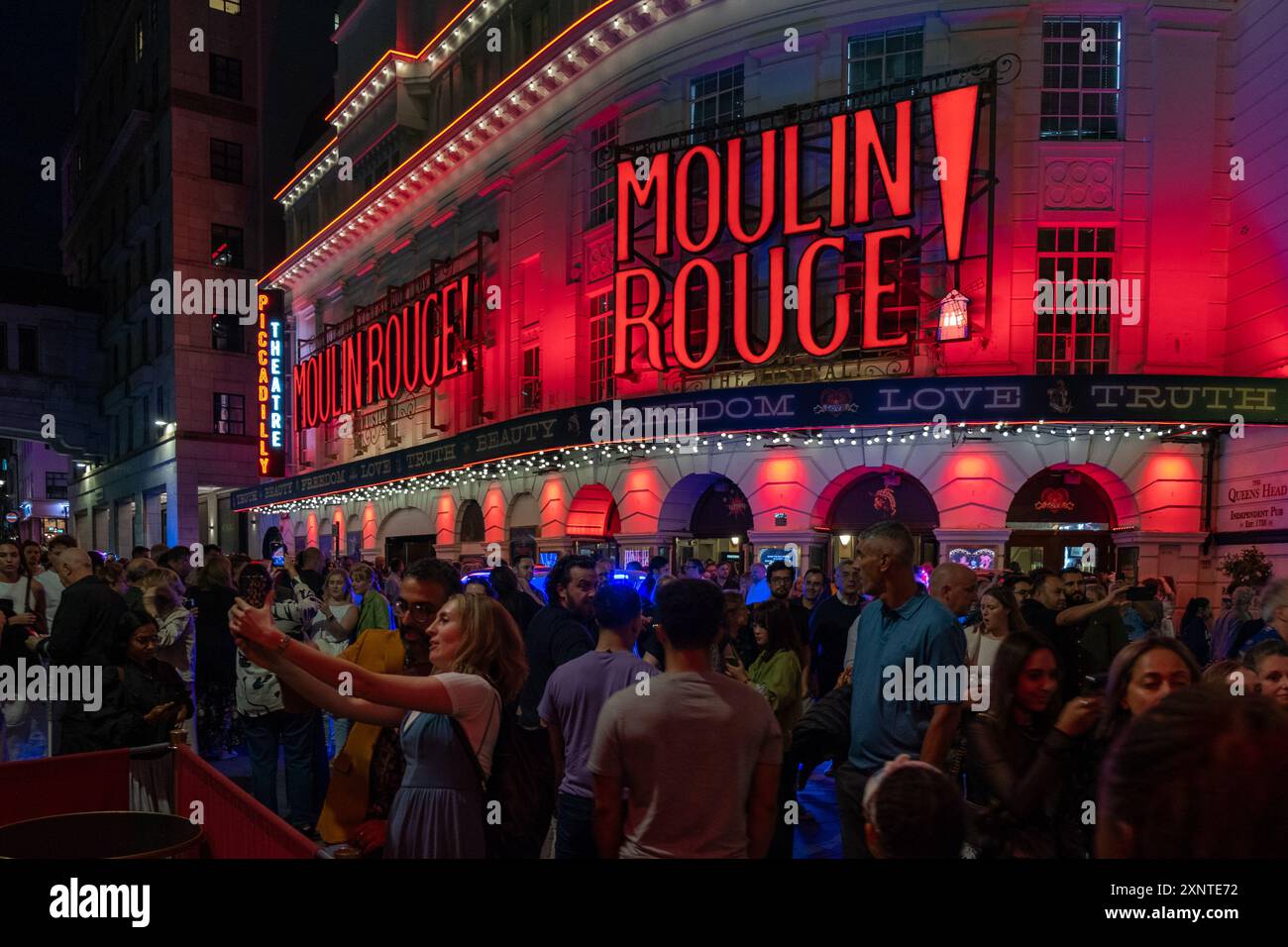 London, UK - July 23, 2024: Moulin Rouge Musical in Piccadilly theatre at night Stock Photo - Alamy