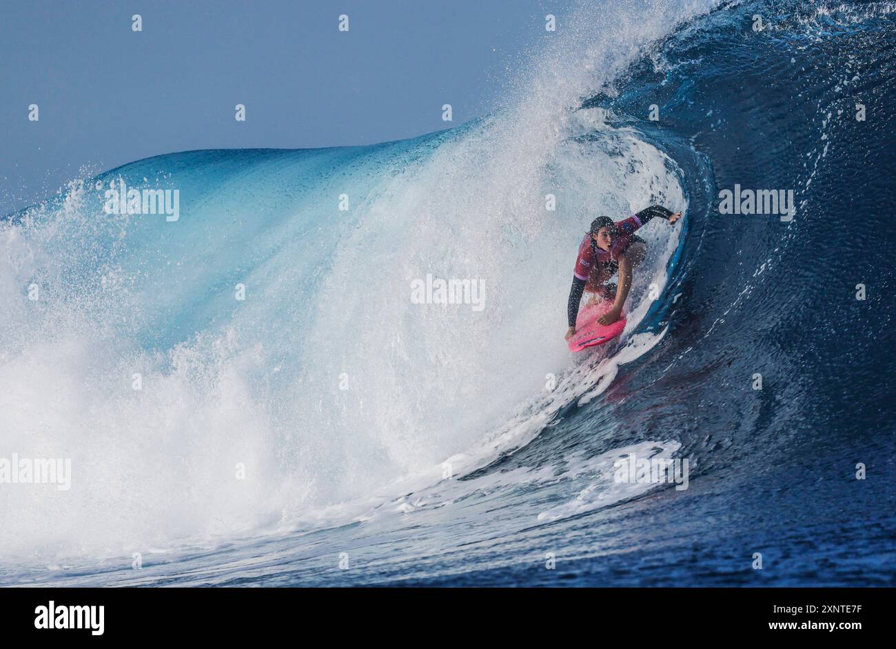 Tahiti, French Polynesia. 1st Aug, 2024. Tyler Wright of Australia ...