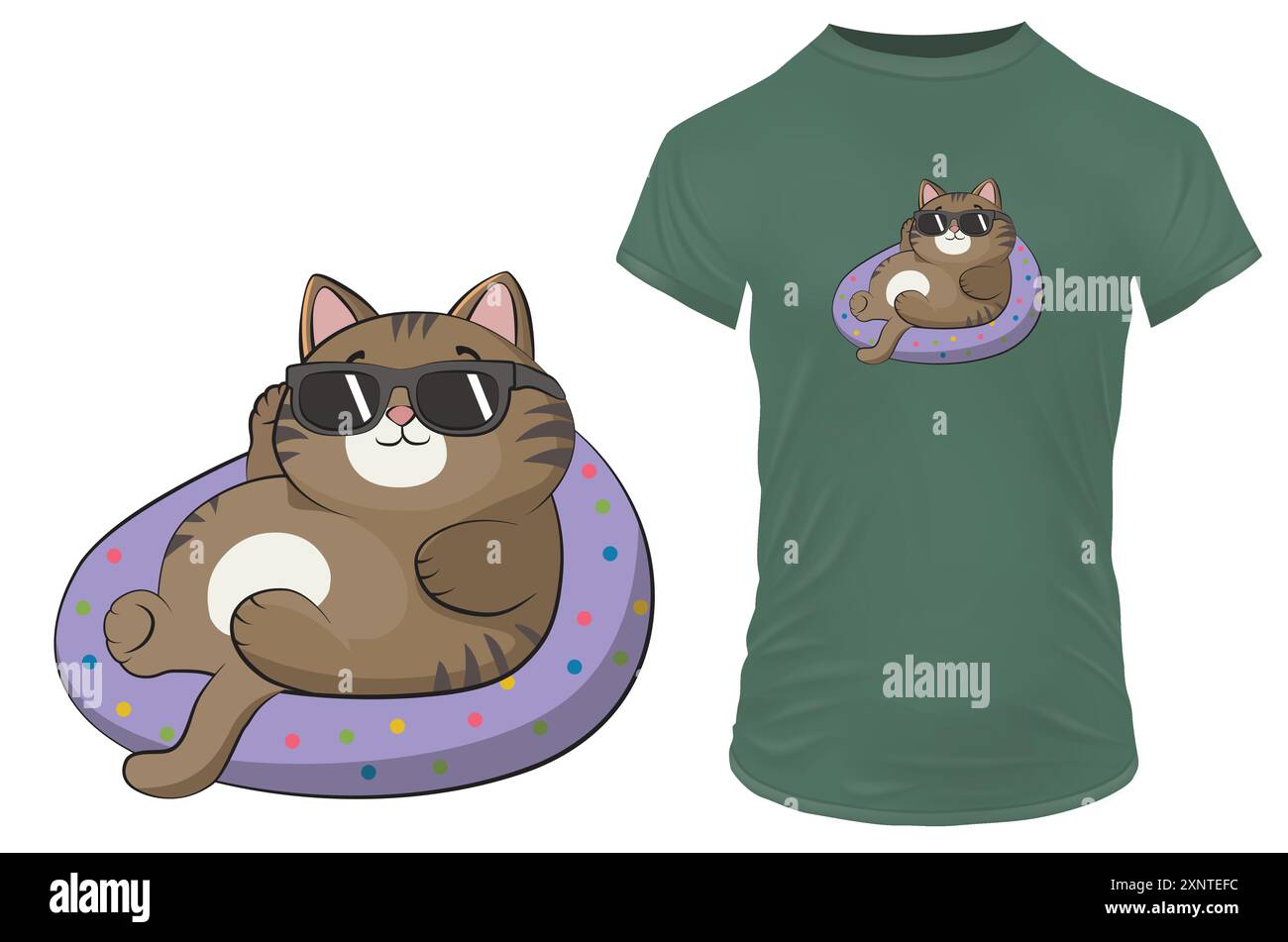 Cool fat cat with sunglasses chilling. Funny quote Lazy but happy ...