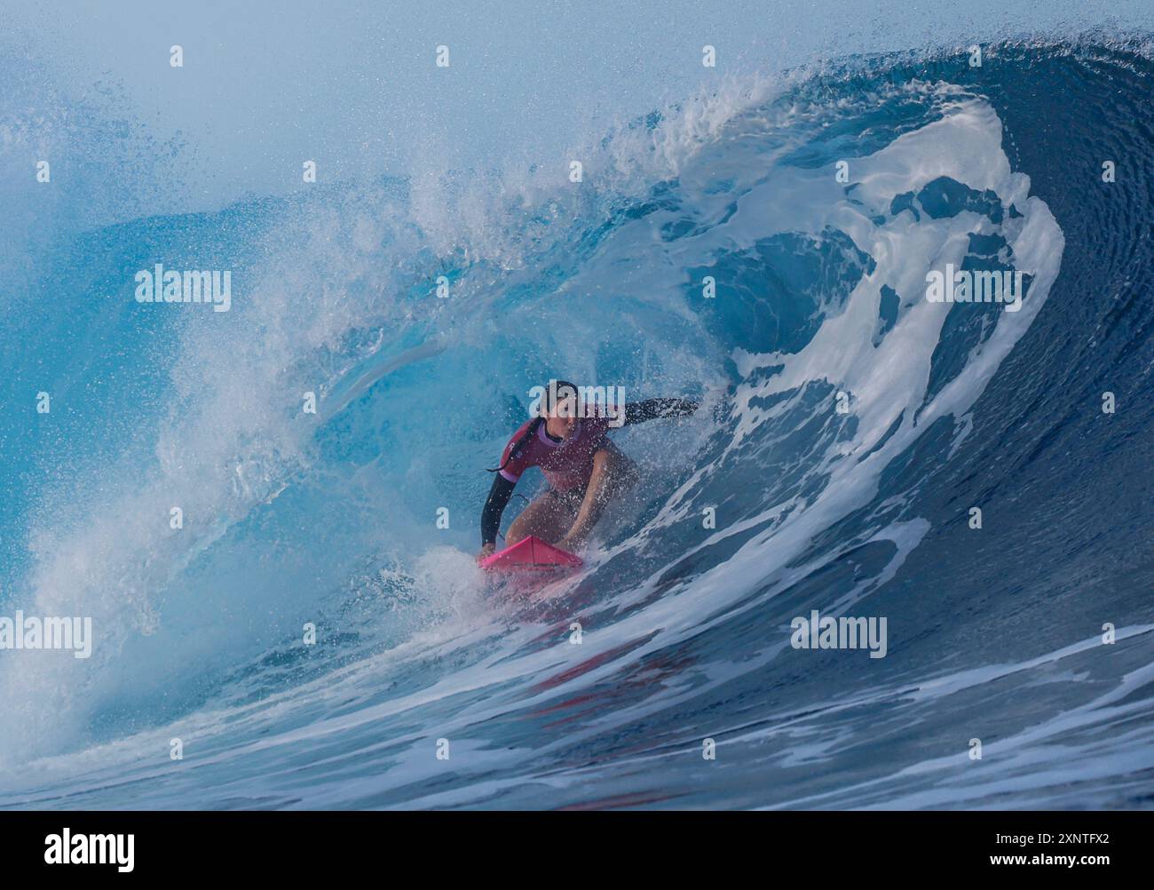Tahiti, French Polynesia. 1st Aug, 2024. Tyler Wright of Australia ...
