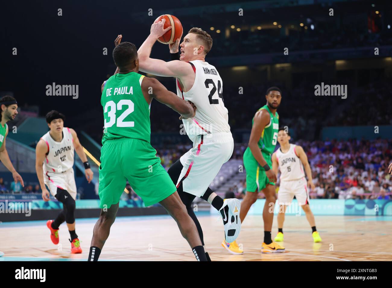 Villeneuve-d'Ascq, France. 2nd Aug, 2024. Josh Hawkinson (JPN ...