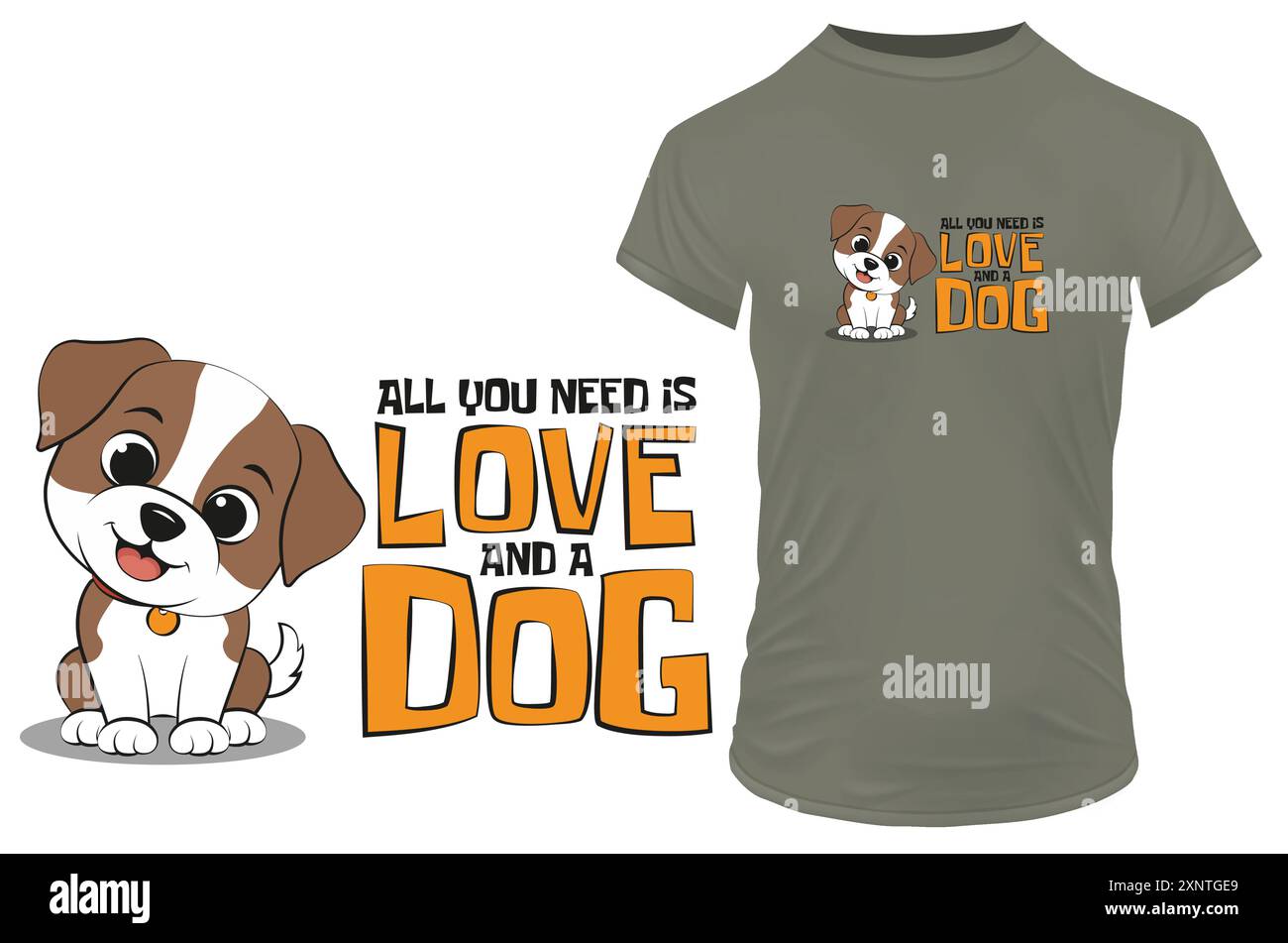 Cute playful beagle puppy with inspirational motivational funny quote ...