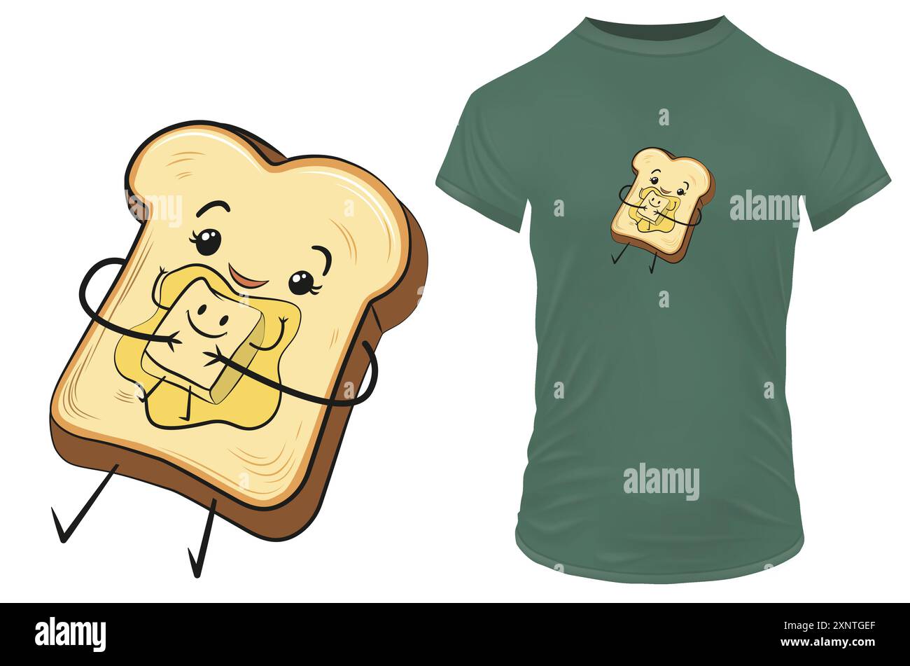 Butter on bread Stock Vector Images - Alamy