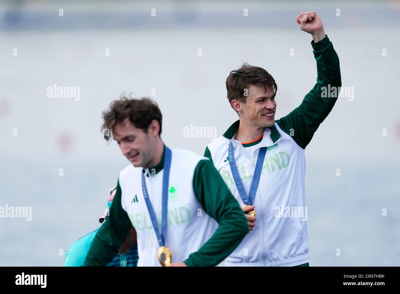 Ireland's Fintan McCarthy and Paul O'Donovan celebrate gold in the men ...