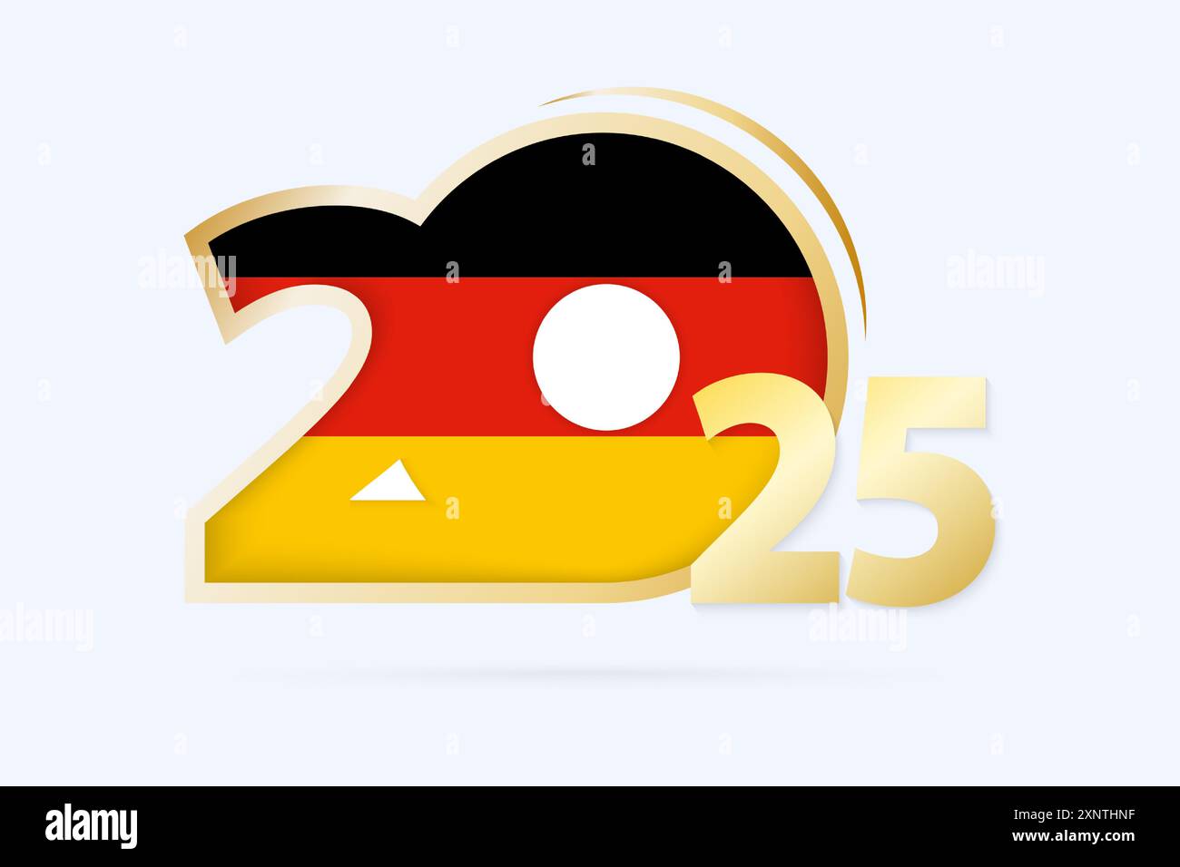 Year 2025 with Germany Flag pattern. Vector Illustration Stock Vector ...