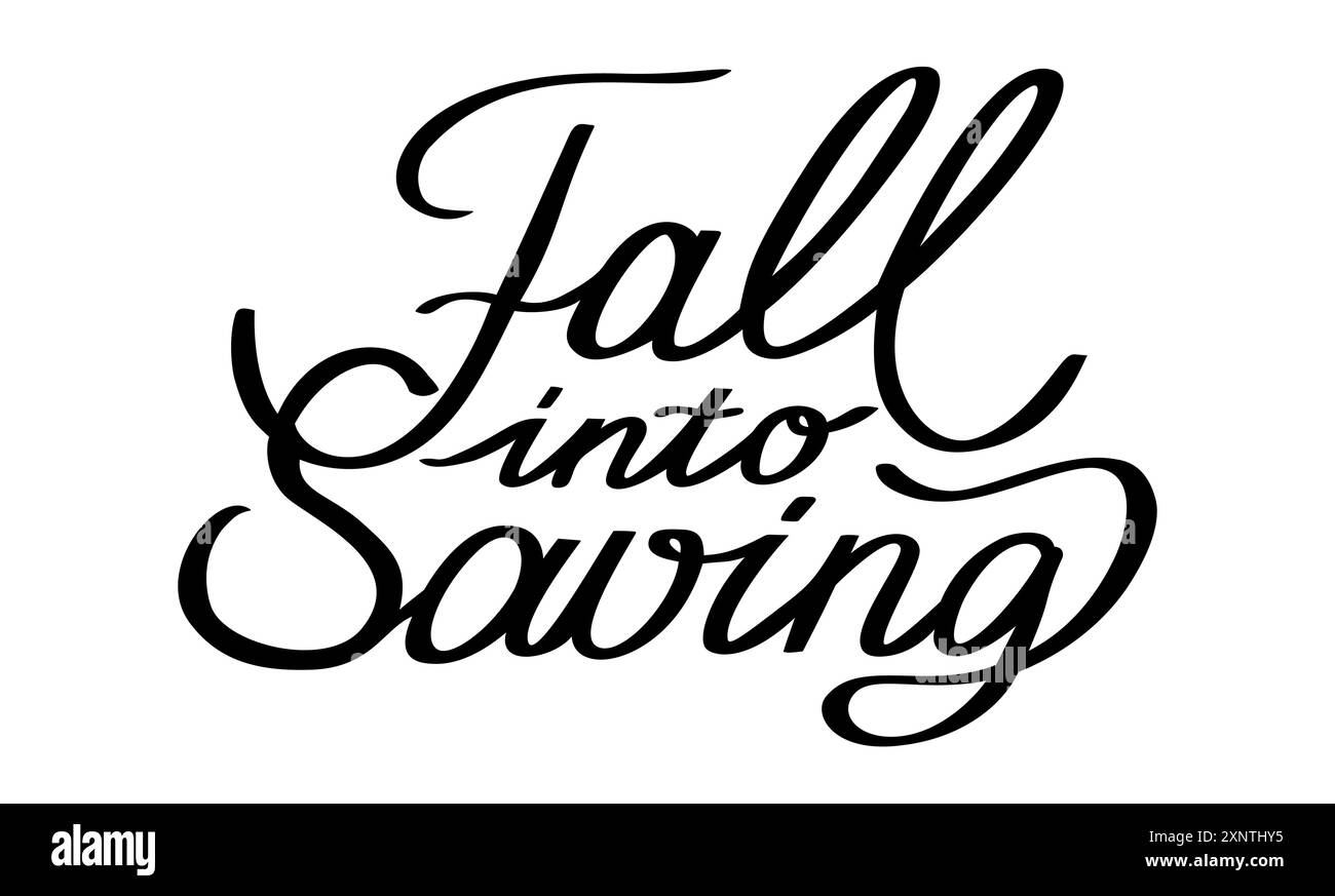 Fall into Saving handwritten lettering inscription positive quote ...