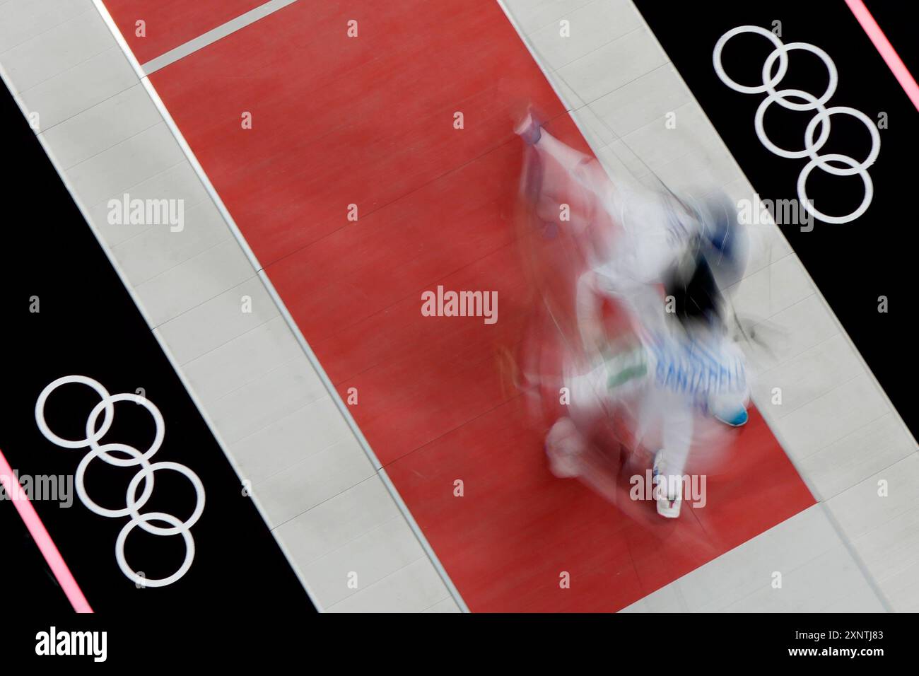 the Czech Republic's Jiri Beran, top, and Italy's Andrea Santarelli ...