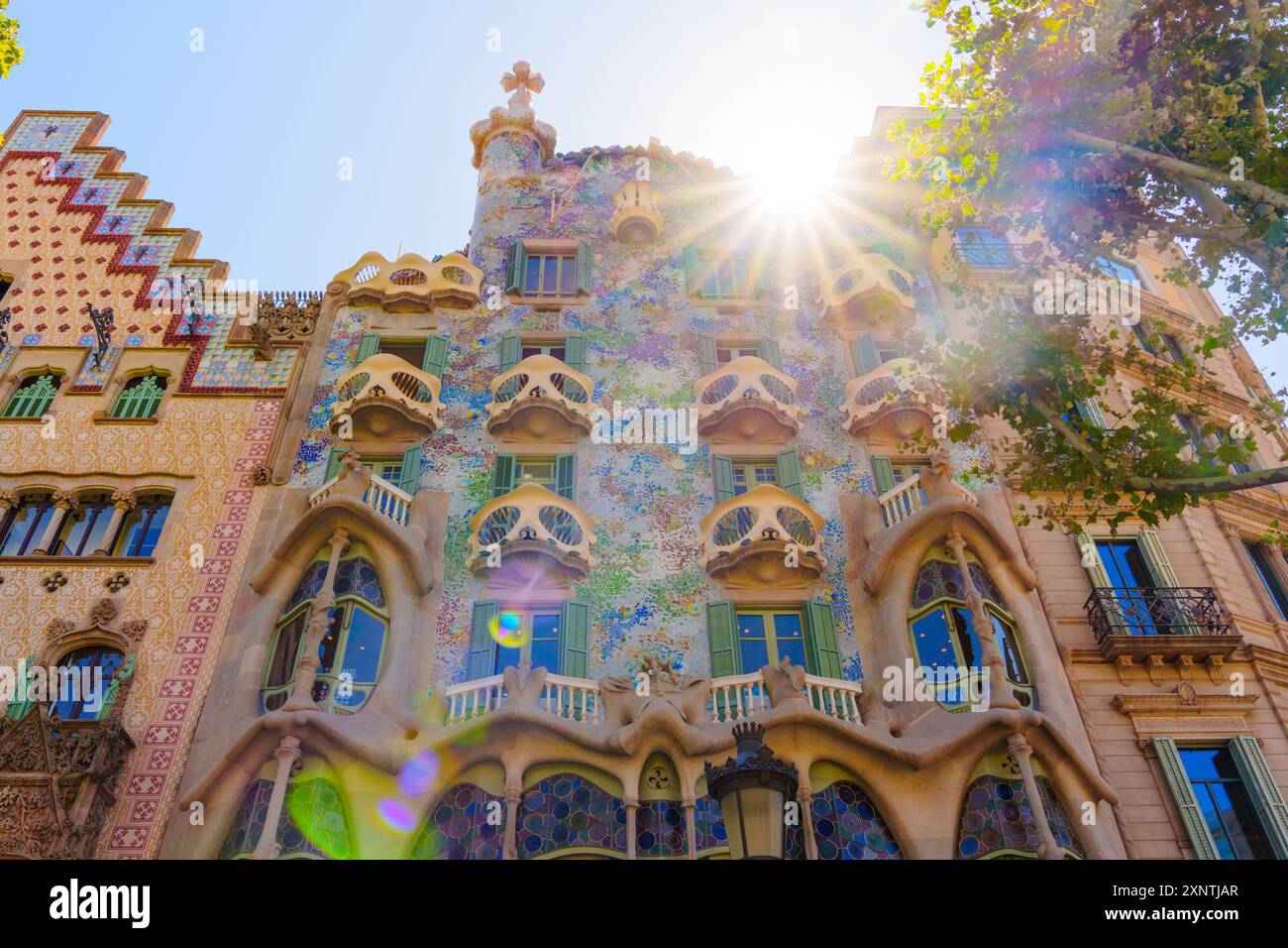 Barcelona, Spain - July 11, 2024: Distinctive elements of Casa Batlló ...