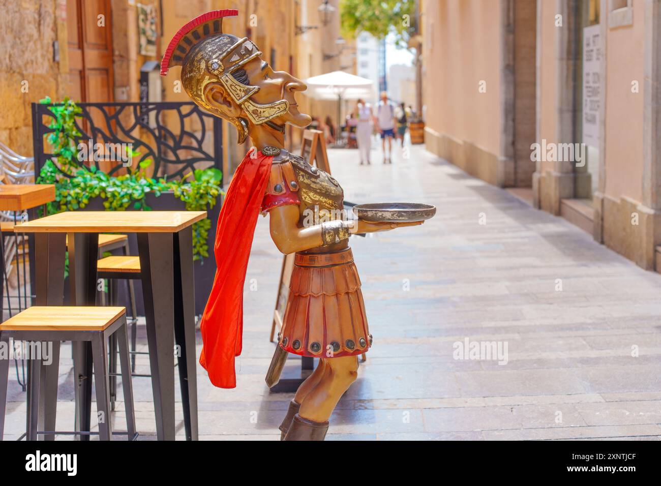 Tarragona, Spain - July 14, 2024: Impressive statue displaying a Roman ...