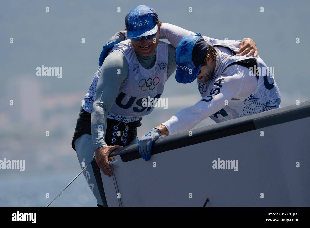 Ian Barrows and Hans Henken of the United States celebrate clinching ...