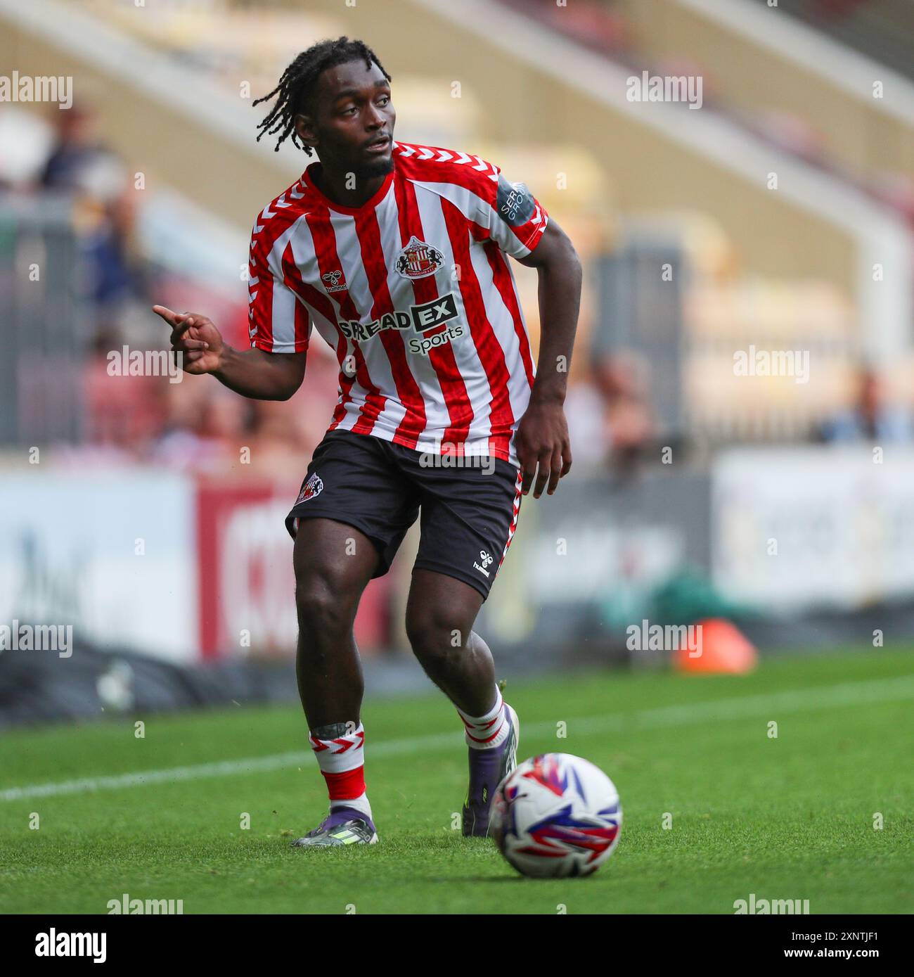 Bradford, UK, 30th July 2024. Sunderland's Abdoullah Ba, During ...