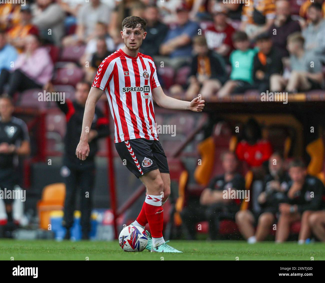 Bradford, UK, 30th July 2024. Sunderland's Joe Anderson During Bradford ...