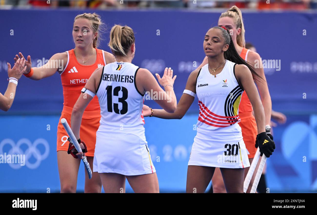 Paris, France. 02nd Aug, 2024. Belgium's Alix Gerniers and Belgium's ...