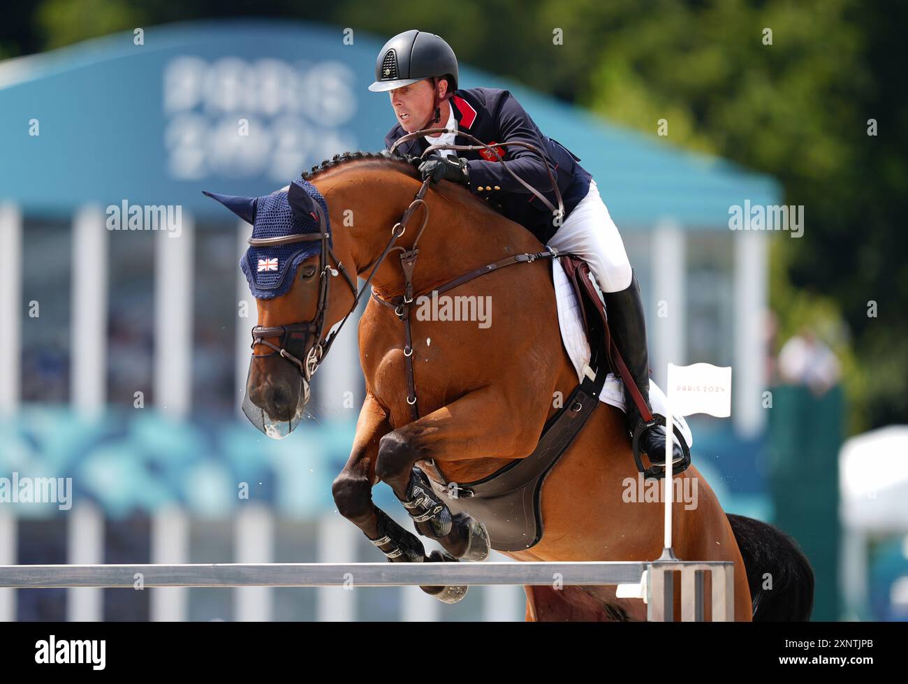 Great Britain’s Ben Maher aboard Dallas Vegas Batilly during the Jumping Team Final at the ...