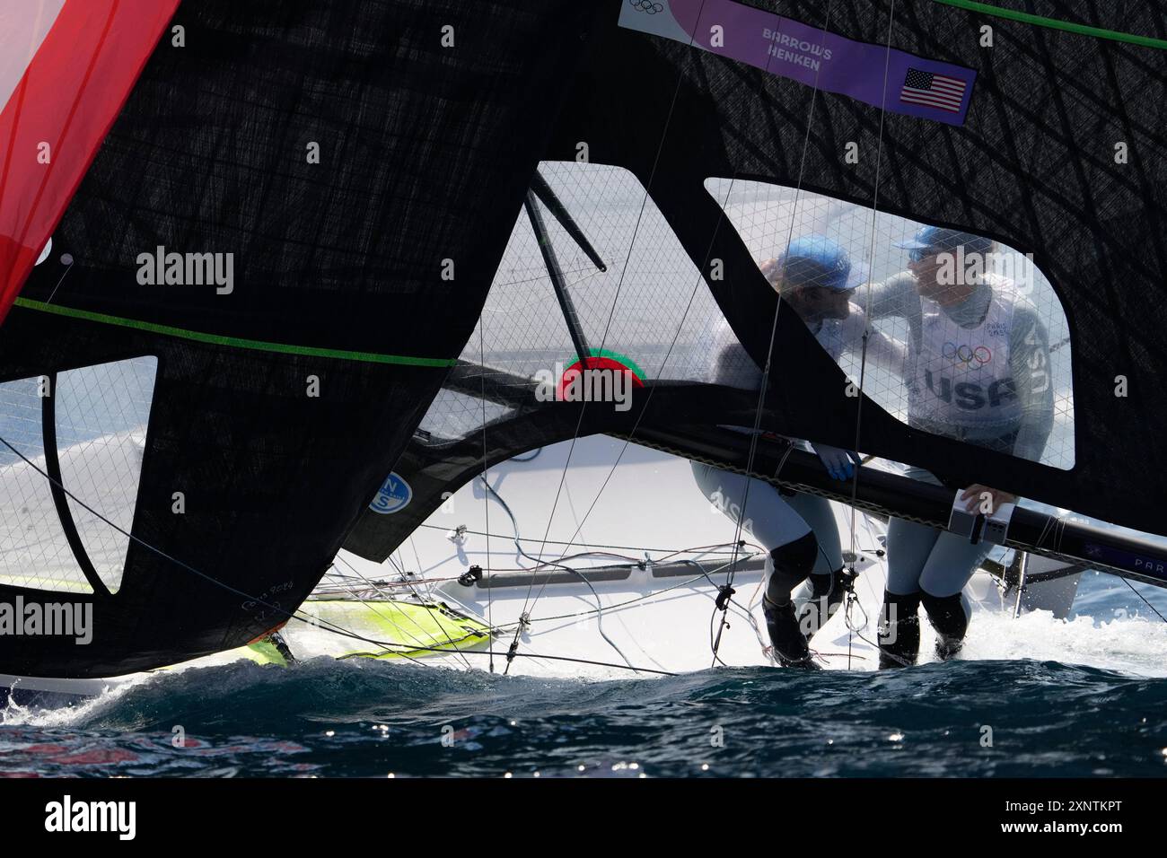 Ian Barrows and Hans Henken of the United States celebrate clinching ...