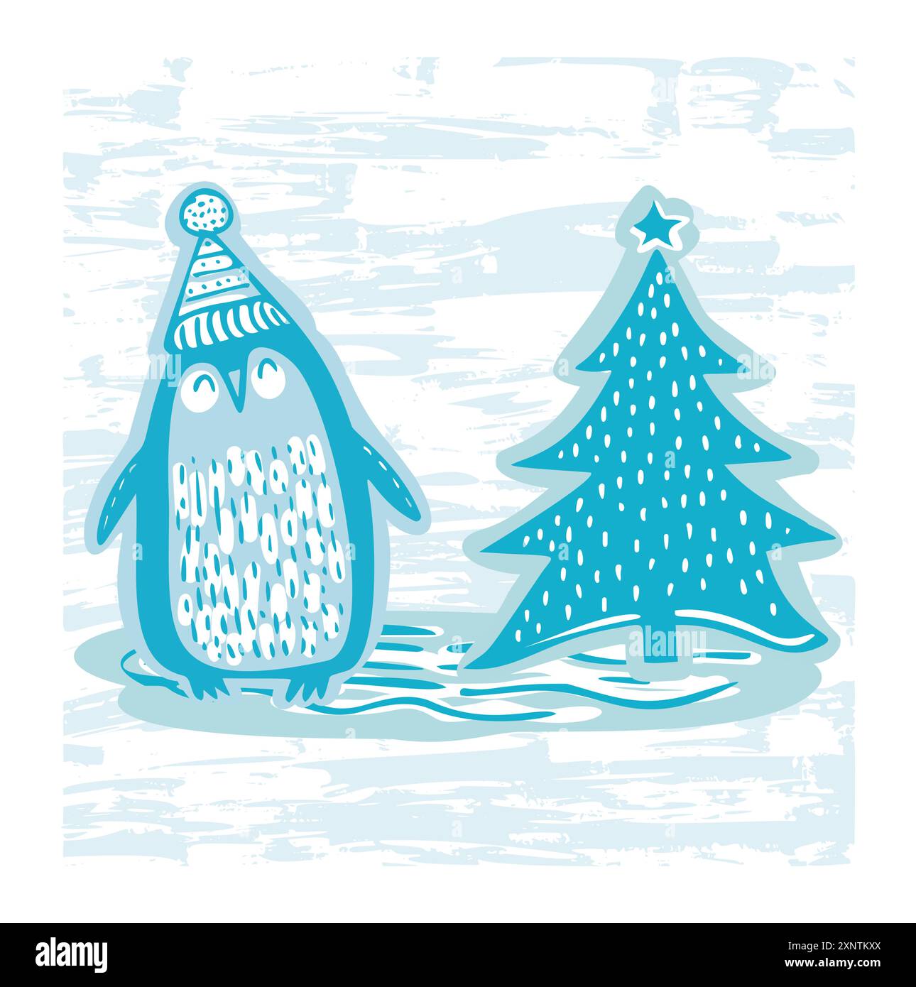 Cute winter penguin icon clipart for seasonal whimsical graphic designs ...