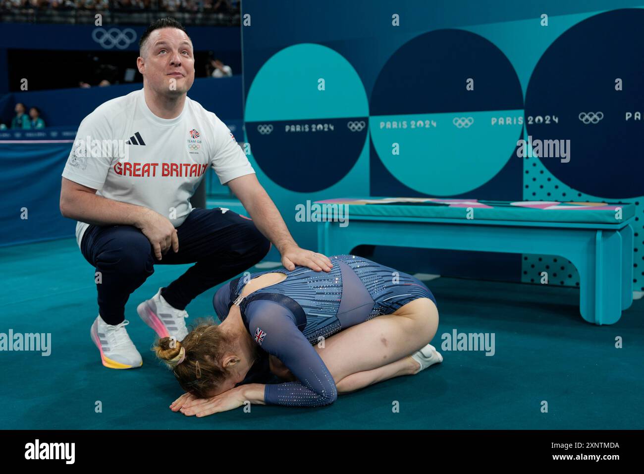 Bryony Page of Britain reacts after winning gold during the women's ...