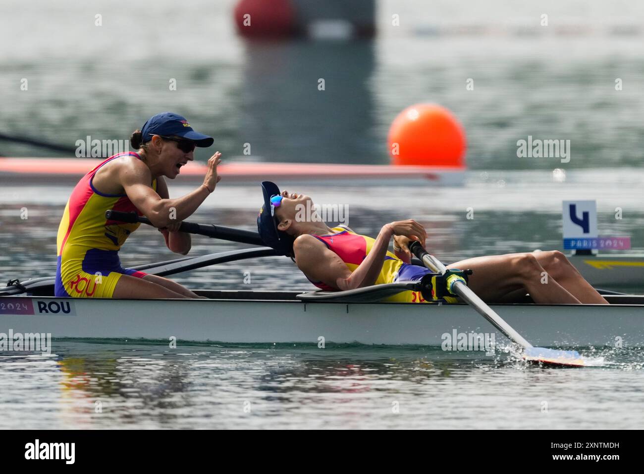 Romania's Roxana Anghel and Ioana Vrinceanu celebrate silver in the ...