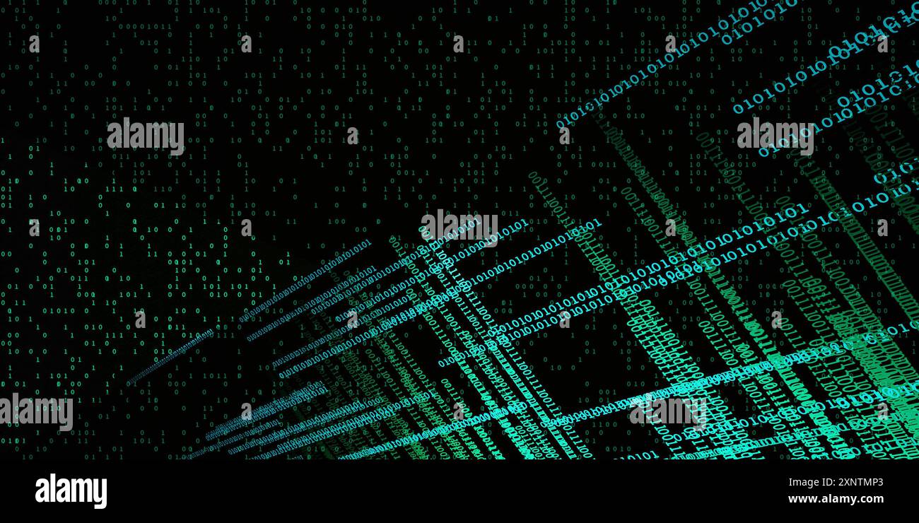 Binary code background. Digital technology, cyber space and big data concept Stock Photo - Alamy