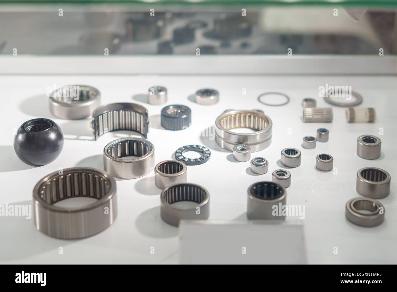 collection of various types of bearings, including needle roller ...