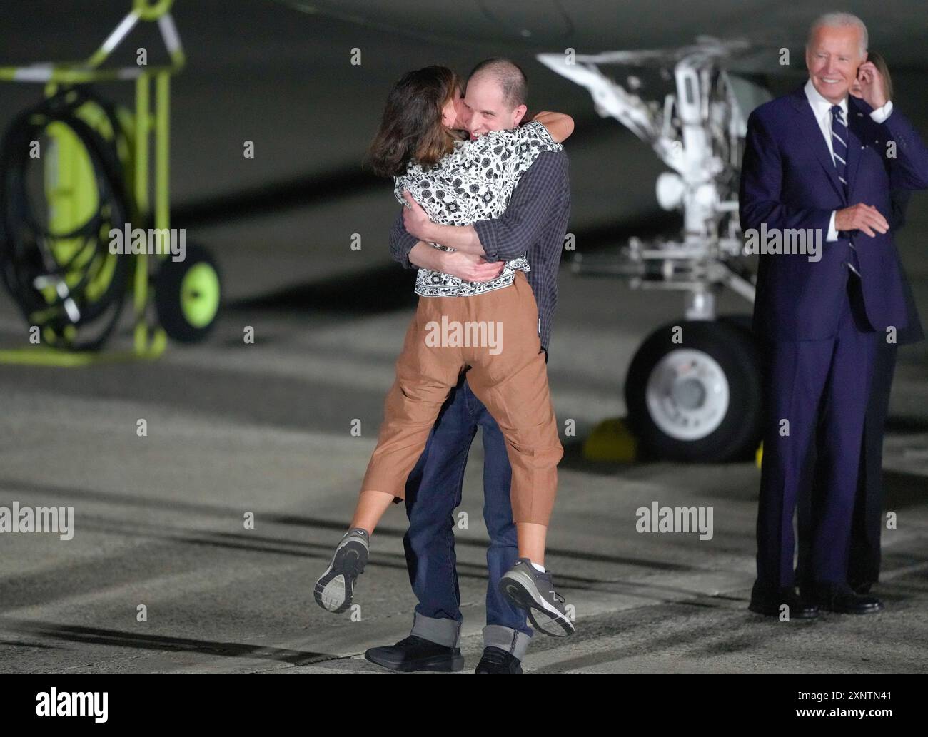 Reporter Evan Gershkovich hugs his mother, Ella Milman, as President ...