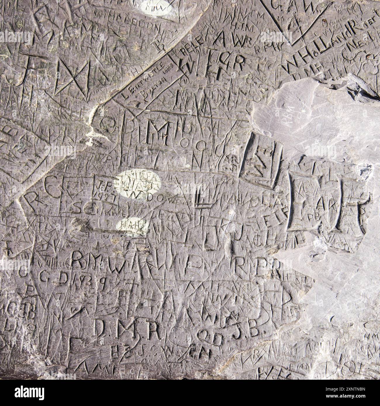 Slate etched multiple times dolbadarn castle llanberis hi-res stock ...